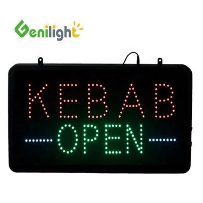 China Certificado de potência ABS Open-Mold BURGERS KEBABS LED Sign para tamanho e cor personalizados à venda