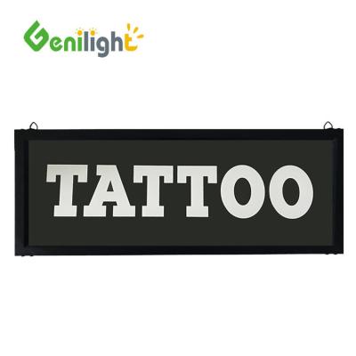 China LED Tattoo Piercing Neon Open Sign with Design Rectangle Shape and Epoxy Resin Material for sale