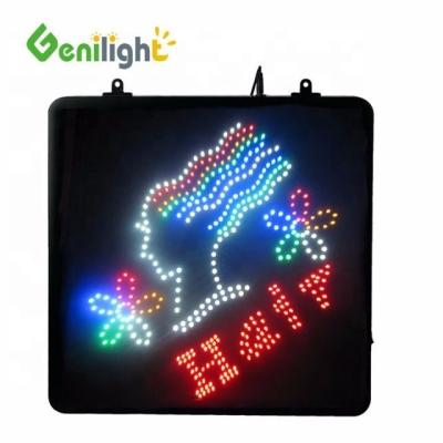 중국 Genilight 실내 LED 미용실 표지판 전력 절약 추격 및 이동 기능 56*33cm 판매용