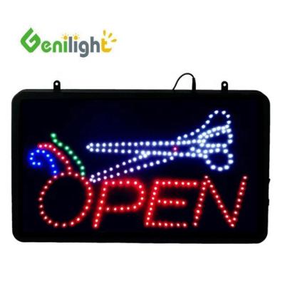 중국 Genilight 실내 LED 미용실 표지판 전력 절약 추격 및 이동 기능 56*33cm 판매용