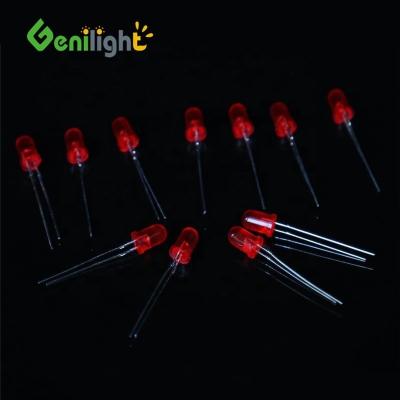 China 3Mm F3 Red LED Diode DC3V 20MA Ampoule Lampes Composants Current Max None for sale