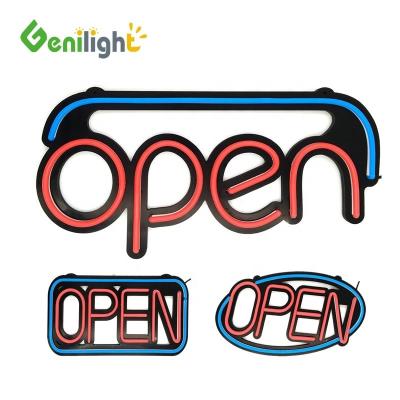 China Gemakkelijk 48*25cm LED Neon Silicone Open Sign met 10 Kind Change Functie en 25 C Modieus Te koop