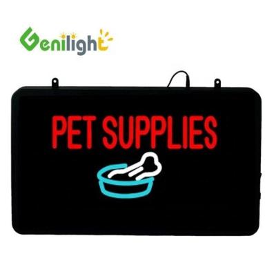 China Customized 22*13inch LED Neon Sign for PET SUPPLIES Business Display from Genilight for sale