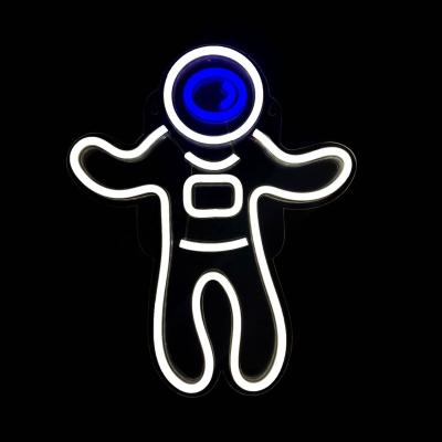 China Power Consumption 1 Astronaut Neon Light Projector Space Led Signs for Bedroom Wall Decor for sale