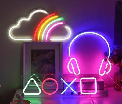 China 5V Voltage Neon Lights for Bar Large Blue UFO Spaceship Wall Art 50000 Hours Lifespan for sale