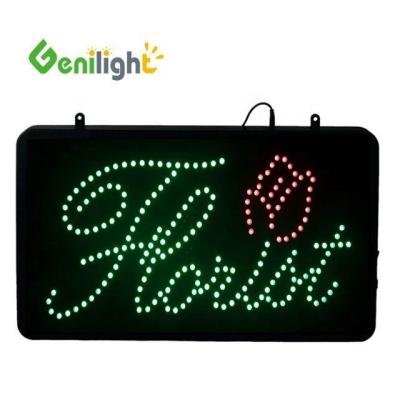 Long Lifespan LED Flowers Sign for Florist Shop 56*33cm Indoor Advertising Publish