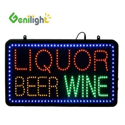 China Genilight 56*33 cm Rectangle LED BAIL BONDS Neon Sign Animation Material Epoxy Resin for sale
