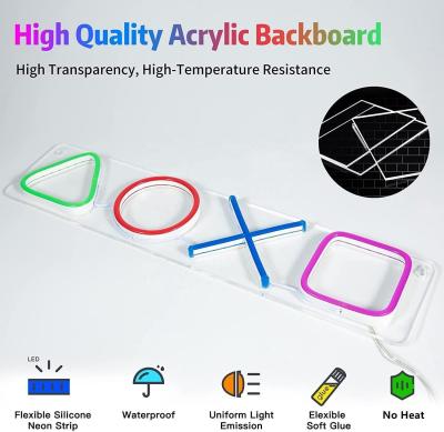 China Melhore sua sala de jogos com luzes coloridas de neon LED 42 * 12,5cm USB Powered Wall Decor à venda