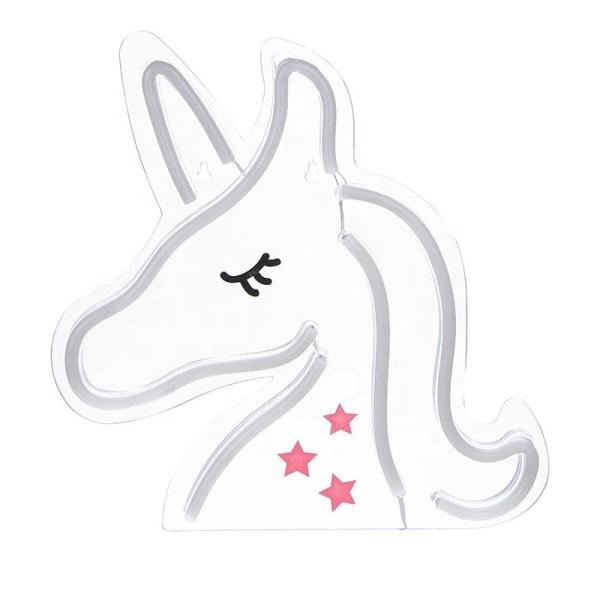 Customized Unicorn Neon Light Bright LED Pink and White Neon Sign for Bedroom Perfect