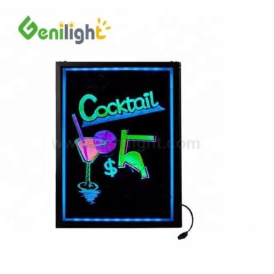 China Acrylic or Tempered Glass Surface Board Customized Full Color LED Writing Sign Board for sale