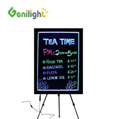 China Acrylic or Tempered Glass Surface Board Customized Full Color LED Writing Sign Board for sale