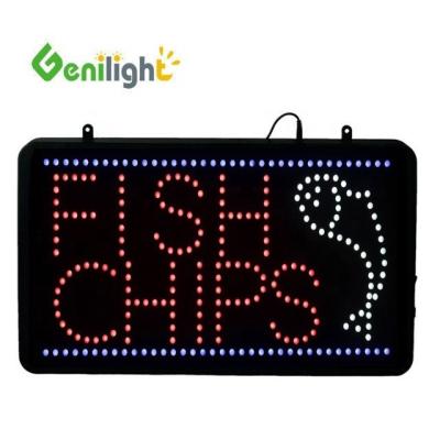 Cina RGB rettangolo acrilico LED segno aperto 56*33cm CE RoHS illuminato lampeggiante SUSHI Display in vendita