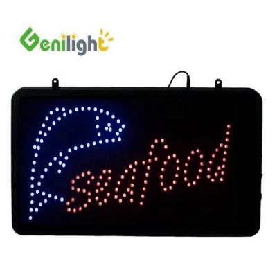 Cina RGB rettangolo acrilico LED segno aperto 56*33cm CE RoHS illuminato lampeggiante SUSHI Display in vendita