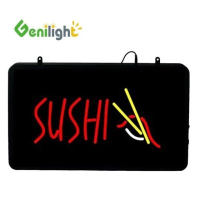 Cina RGB rettangolo acrilico LED segno aperto 56*33cm CE RoHS illuminato lampeggiante SUSHI Display in vendita