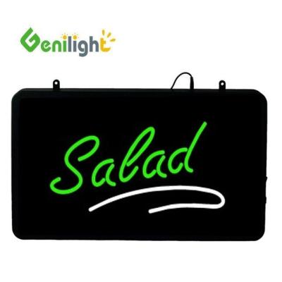 Cina RGB rettangolo acrilico LED segno aperto 56*33cm CE RoHS illuminato lampeggiante SUSHI Display in vendita