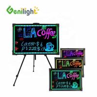 China Double Sided Tempered Glass LED Writing Board Stand for Interactive Presentations for sale