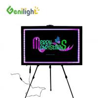 China Double Sided Tempered Glass LED Writing Board Stand for Interactive Presentations for sale