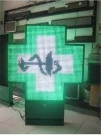 China IP65-klasse enkelkleurig LED-kruisbeeldscherm voor buitenreclame in kerken/ziekenhuizen Te koop
