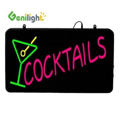 China Get Your Own Custom Cocktails and Parrot Neon Light Sign with Screen Dimension 53*45 cm for sale