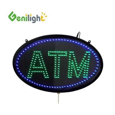 China ATM LED Sign Bright Neon Light Glow 3 Flash Settings Perfect for Business Advertising for sale