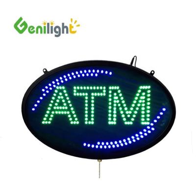 China ATM LED Sign Bright Neon Light Glow 3 Flash Settings Perfect for Business Advertising for sale