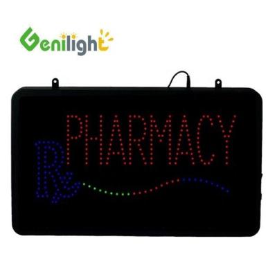 Cina CE RoHS Genilight Indoor 22*13inch LED Farmacia Segni aperti 2213-261 in vendita