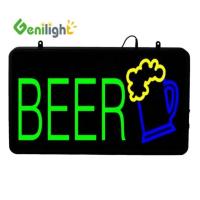 China LED Bar Pub Wall Lighted Sign Rectangle Shape Hanging Installation Made Convenient for sale