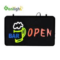China LED Bar Pub Wall Lighted Sign Rectangle Shape Hanging Installation Made Convenient for sale