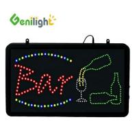 China LED Bar Pub Wall Lighted Sign Rectangle Shape Hanging Installation Made Convenient for sale