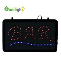 China LED Bar Pub Wall Lighted Sign Rectangle Shape Hanging Installation Made Convenient for sale