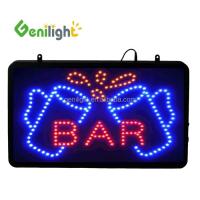 China LED Bar Pub Wall Lighted Sign Rectangle Shape Hanging Installation Made Convenient for sale