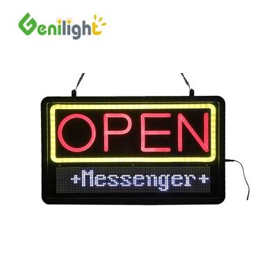 China High Tech Tempered Glass LED Neon Sign for Business Programmable Bright Electric Display for sale