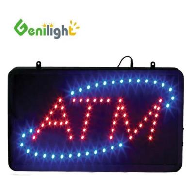 China Shopping Mall High Resolution Popular Animated Led Slim ATM Machine OPEN Sign Business Switch/Chain for sale
