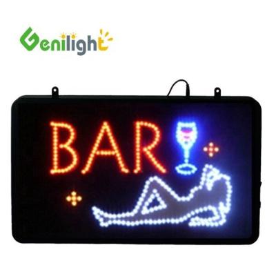 China LED Fashion Bar Goblet Display Sign with Panel Size 56*33 and Customized Shape for sale