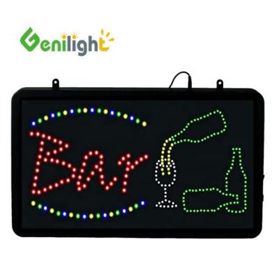 China LED Fashion Bar Goblet Display Sign with Panel Size 56*33 and Customized Shape for sale