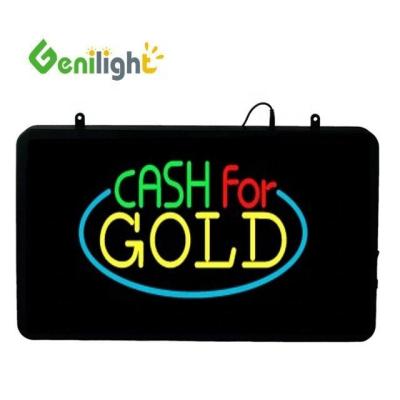 China Genilight 22*13inch CE RoHS Flashing LED Neon Sign for Photo Studio Rectangle Shape for sale