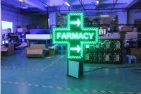 China Outdoor Pharmacy Cross LED Display with Shining Flashing and SDK Function Integration for sale