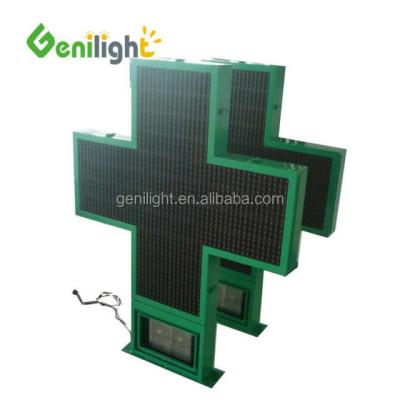 China Outdoor Green LED Farmácia sinal P10 P16 P20 P25 RF WIFI 1024*1024mm Brilho ≥6000CD à venda