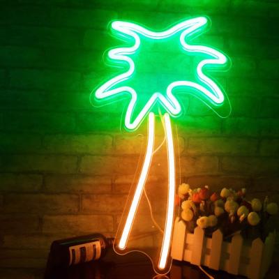 Cina Grandi cartelloni al neon dell'albero di cocco LED Flex Neon Light USB alimentato luce notturna per bambini camera tensione 5V in vendita