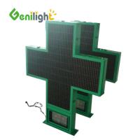 China Graphics Display Function RGB Green LED PHARMACY CROSS for Customer Attraction for sale