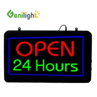 China Animação LED Neon Open Sign com Horas Display Função Animação Painel de frente Acrílico à venda