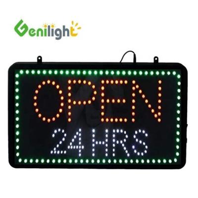 China Animação LED Neon Open Sign com Horas Display Função Animação Painel de frente Acrílico à venda