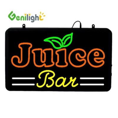 Cina Segno aperto LED JUICE BAR personalizzato con modalità di animazione lampeggiante e selezione dei media fotografici in vendita