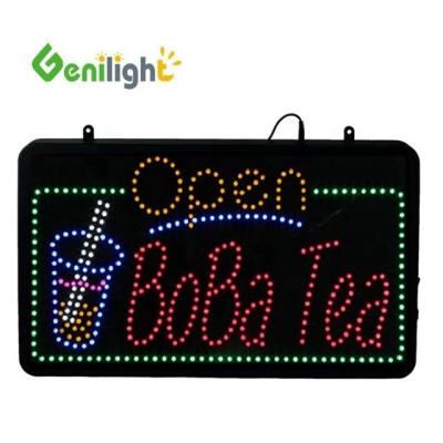 Cina Segno aperto LED JUICE BAR personalizzato con modalità di animazione lampeggiante e selezione dei media fotografici in vendita