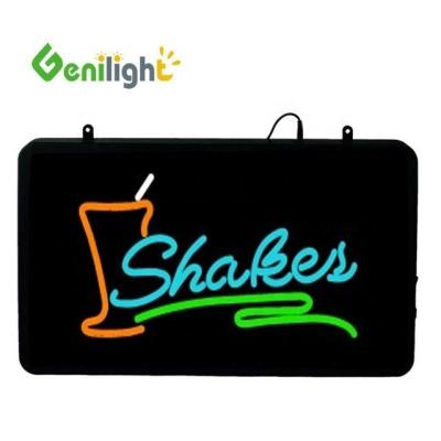 Cina Segno aperto LED JUICE BAR personalizzato con modalità di animazione lampeggiante e selezione dei media fotografici in vendita