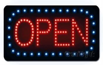 Cina CE RoHS LVD Power Certificate Hanging Chain Sign Board per segnali aperti a LED interni in vendita