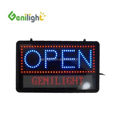 China LED Open Signs with ON/OFF and Flashing Options in Bright Oval Shape 58*36 Panel Size for sale