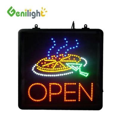 China Contrast Ratio Function SDK LED Open Pizza Shop Window Hanging Business Sign Flashing Color for sale