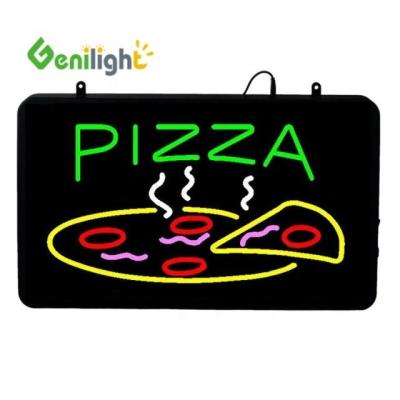 China Contrast Ratio Function SDK LED Open Pizza Shop Window Hanging Business Sign Flashing Color for sale