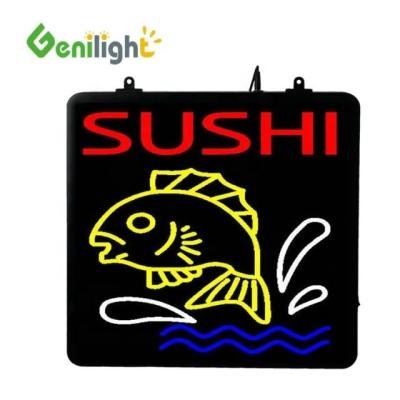 Cina 53*45cm Custom LED Neon aperto per la pesca Attrezzatura di negozio ABS Outframe e funzione di visualizzazione di animazione in vendita